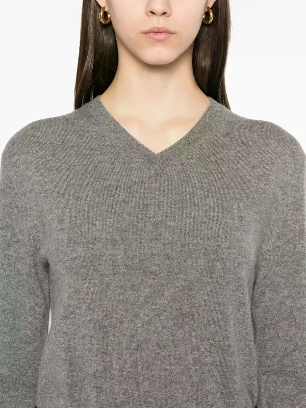 TOTEME V-neck Knit Sweater - Grey