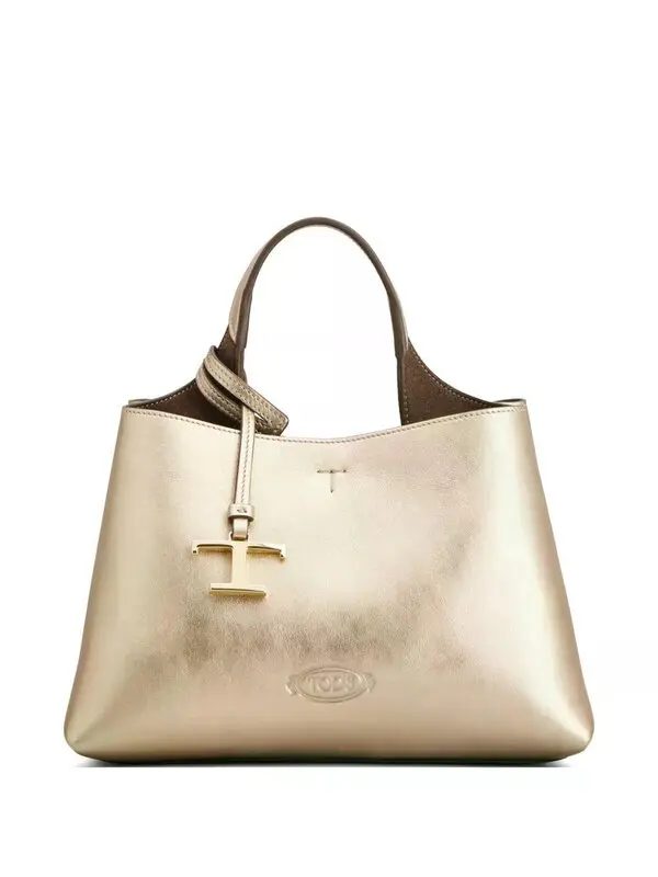 TOD'S T Timeless Charm Tote Bag - Gold