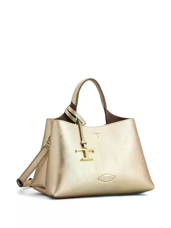 TOD'S T Timeless Charm Tote Bag - Gold