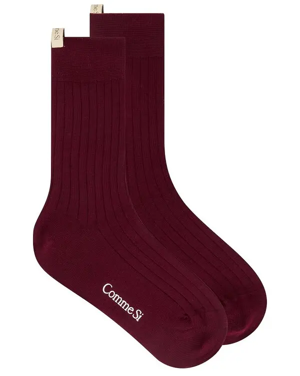 Comme Si The Yves Sock - Maroon