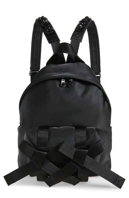 Simone Rocha Bow Front Backpack - Black/jet