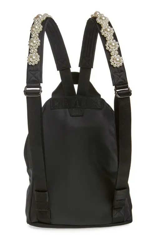 Simone Rocha Bow Front Backpack - Black/pearl