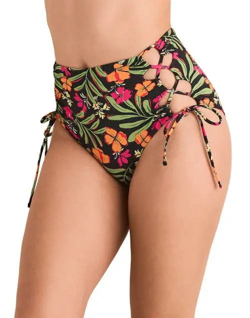 ADORE ME Tatiana High-waist Bikini Bottom - Tropical Black
