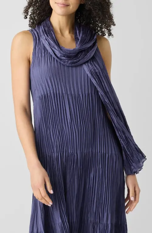 Eileen Fisher Whisper Crushed Silk Scarf - Bluette