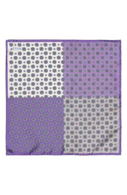Eton Four-in-one Silk Pocket Square - Purple