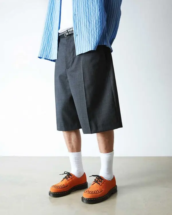 Dr. Martens Ramsey Woven Suede Creepers In Orange - 27% Off