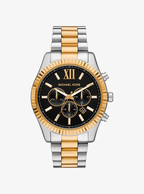 Michael Kors Lexington Two-tone Chronograph Watch - Silver