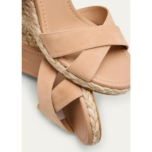 STUART WEITZMAN Dayna Suede Wedge Espadrilles - Adobe