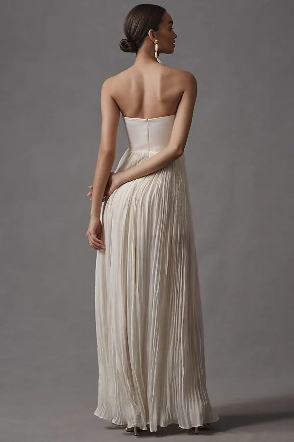 DELFI COLLECTIVE Lourdes Strapless Maxi Dress - White