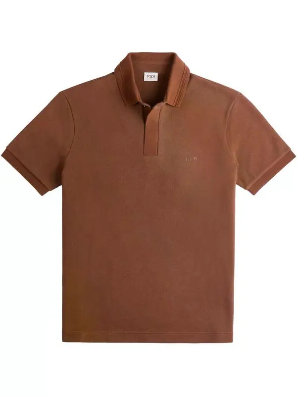TOD'S Cotton Polo Shirt - Brown