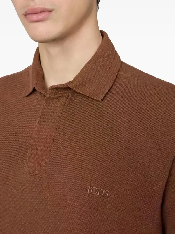 TOD'S Cotton Polo Shirt - Brown
