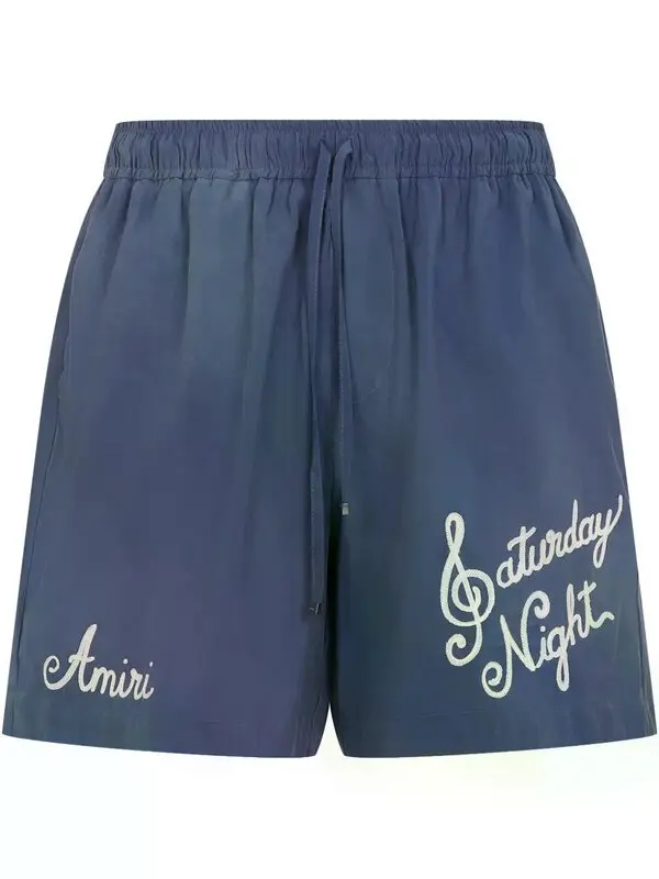Amiri Saturday Night Bermuda Shorts - Blue