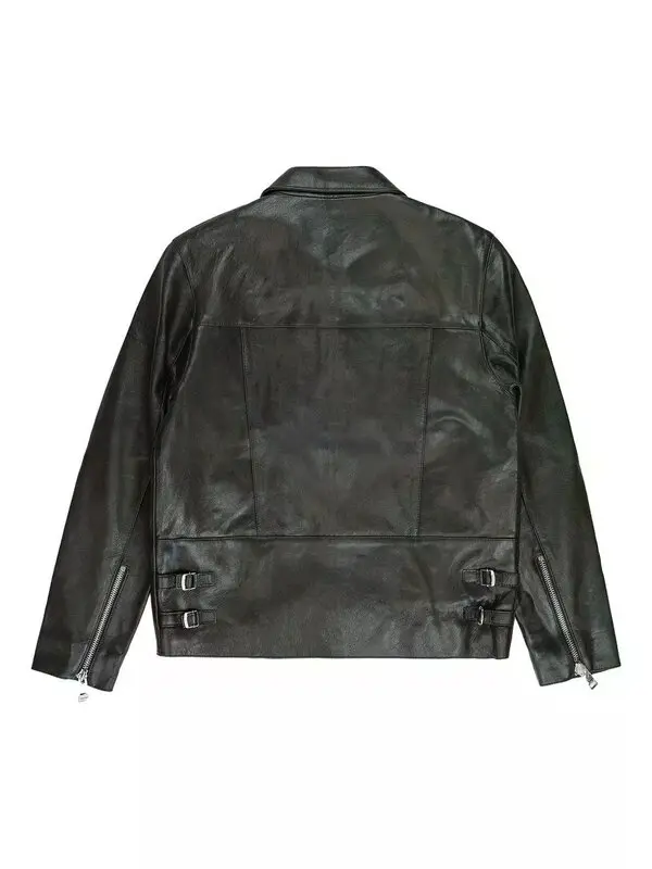 PURPLE BRAND Leather Zip-front Jacket