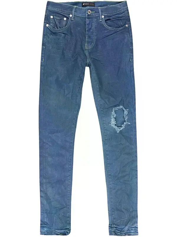 PURPLE BRAND Contrast-stitch Straight-leg Jeans