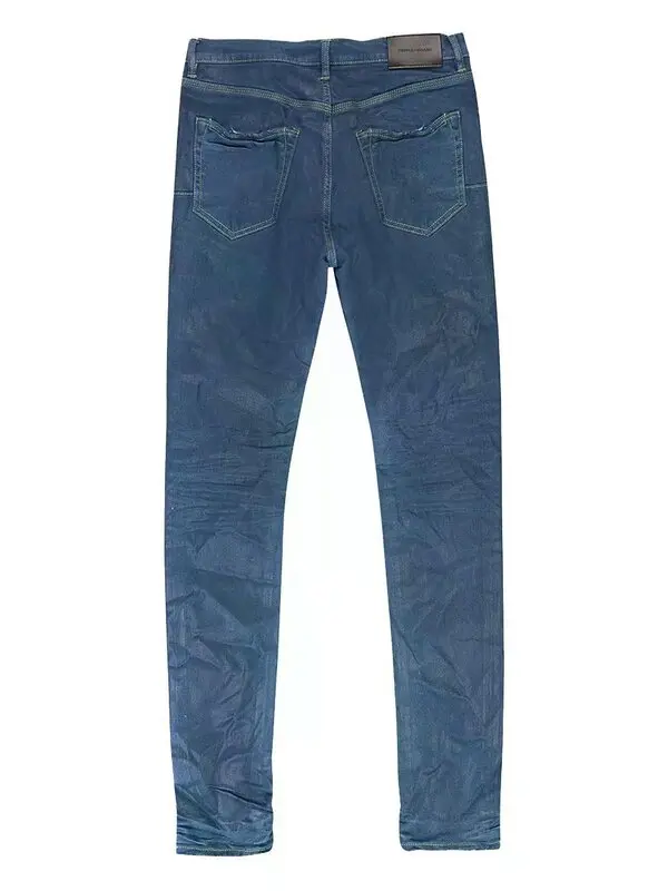 PURPLE BRAND Contrast-stitch Straight-leg Jeans