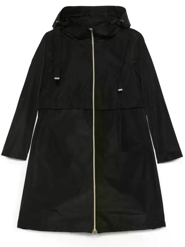 Herno Hooded Raincoat - Black