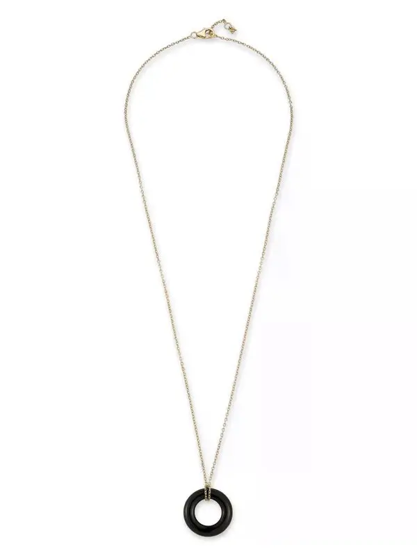 Mateo 14k Yellow Onyx, And Diamond Necklace - Gold