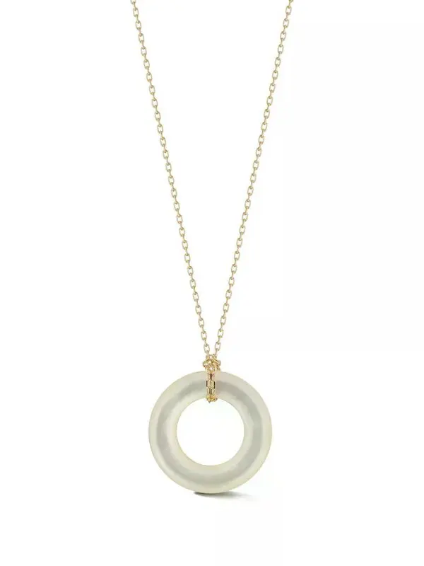 Mateo Mother Of Pearl Donut Chain Necklace - Neutrals