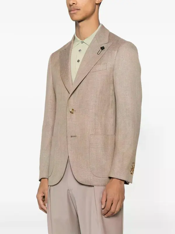 LARDINI Single-breasted Blazer - Brown