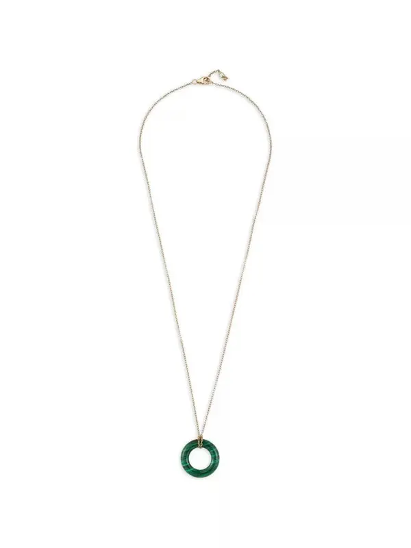 Mateo Donut Diamond And Malachite Necklace - Green