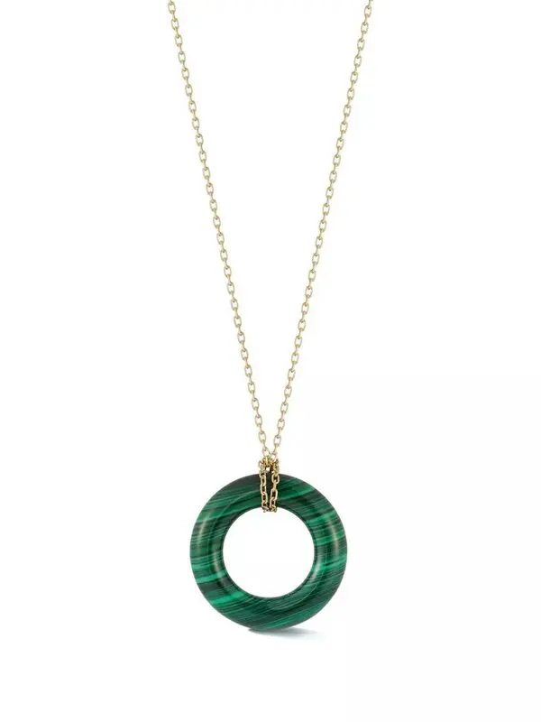 Mateo Donut Diamond And Malachite Necklace - Green