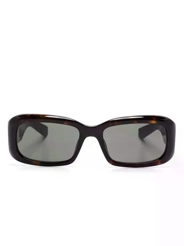 Saint Laurent Rectangle-frame Sunglasses - Brown