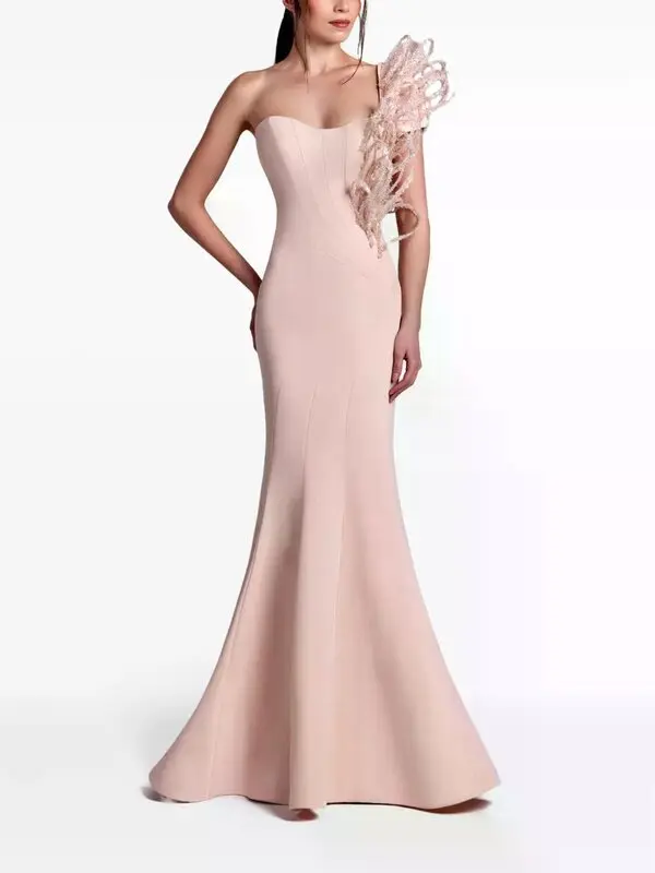 GABY CHARBACHY Strapless Mermaid Gown
