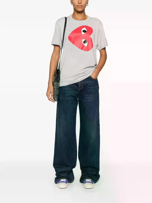 Play Comme Des Garcon Side Heart T-shirt - Grey