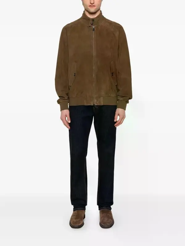 BARACUTA Suede Jacket - Brown