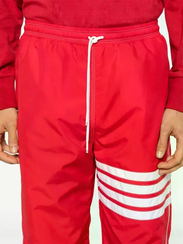 Thom Browne Mid-rise Ripstop Track Trousers - Red