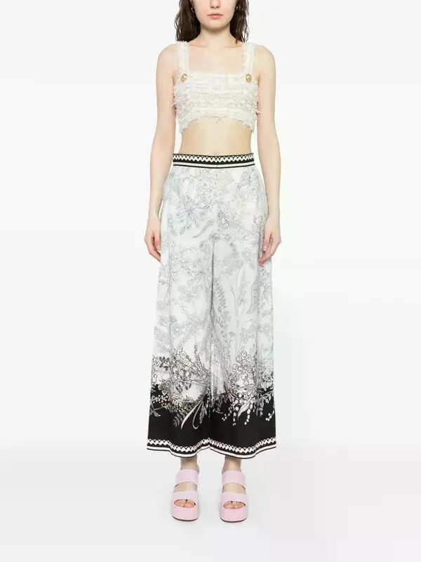 Elie Saab Printed Cotton Pants