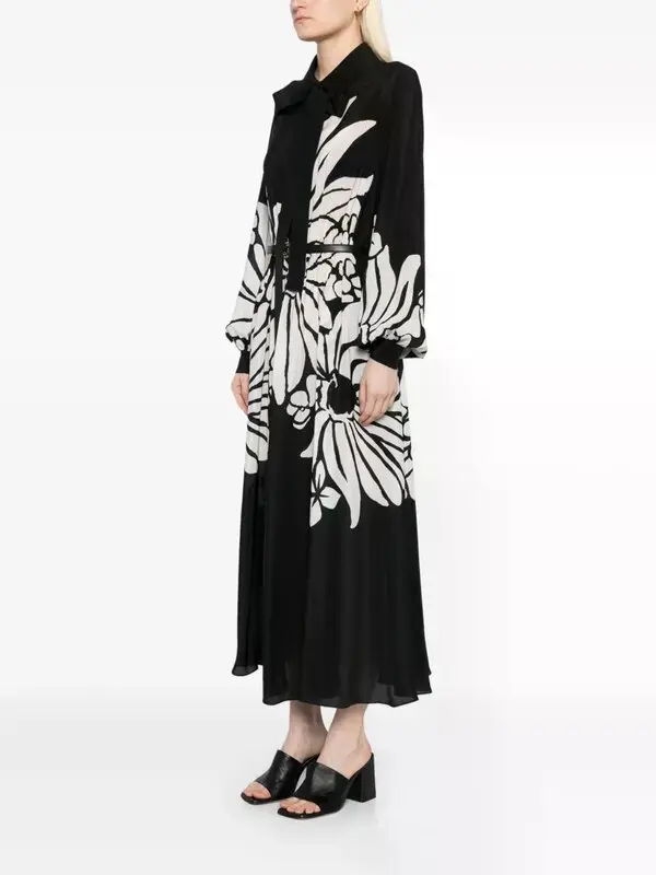 Elie Saab Printed Silk Shirt Dress
