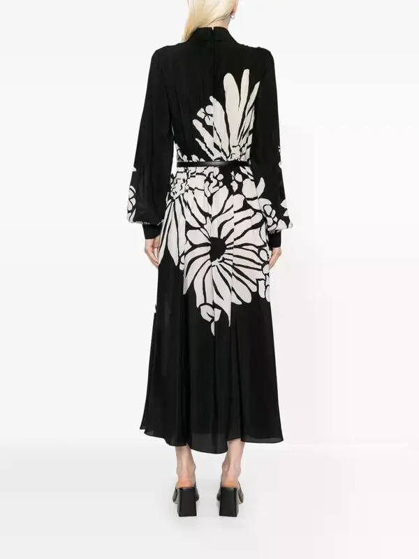 Elie Saab Printed Silk Shirt Dress