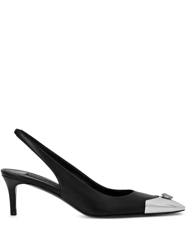 Philipp Plein Skull Strass Slingback Pumps