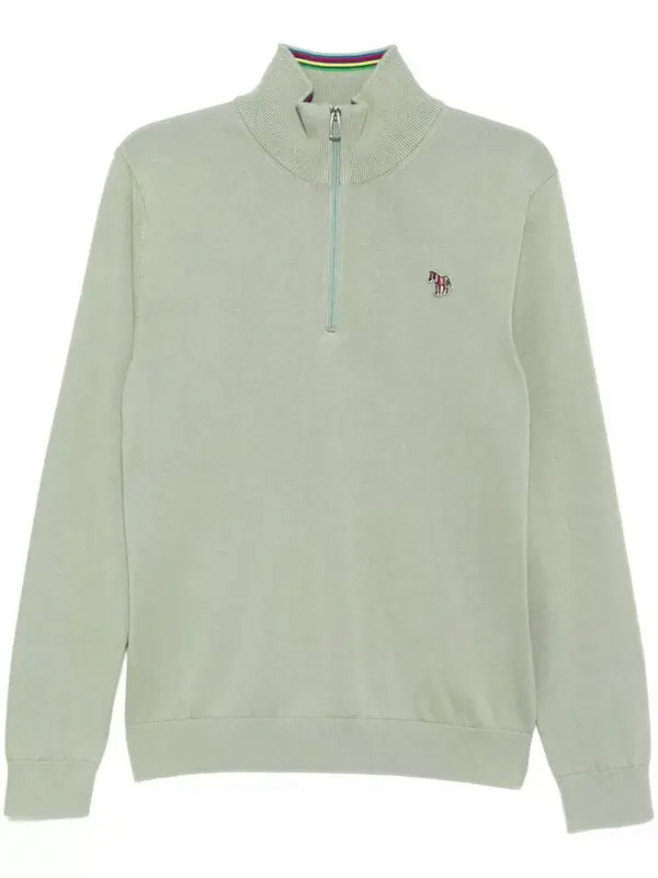 Paul Smith Zip Neck Sweater - Green