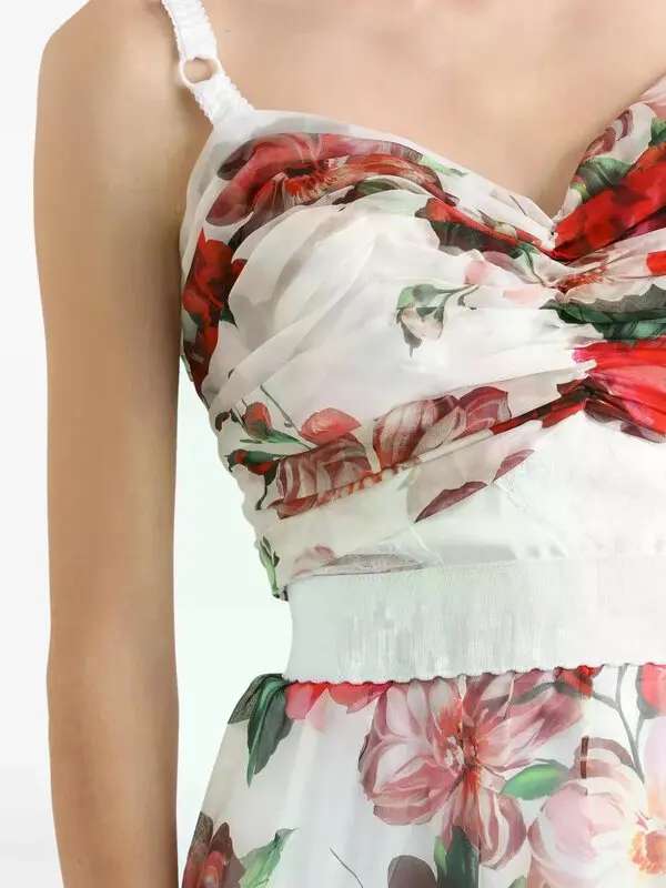 Dolce & Gabbana Floral-print Top - White