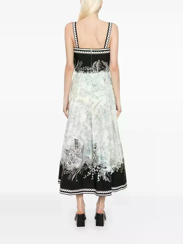 Elie Saab Printed Cotton Dress