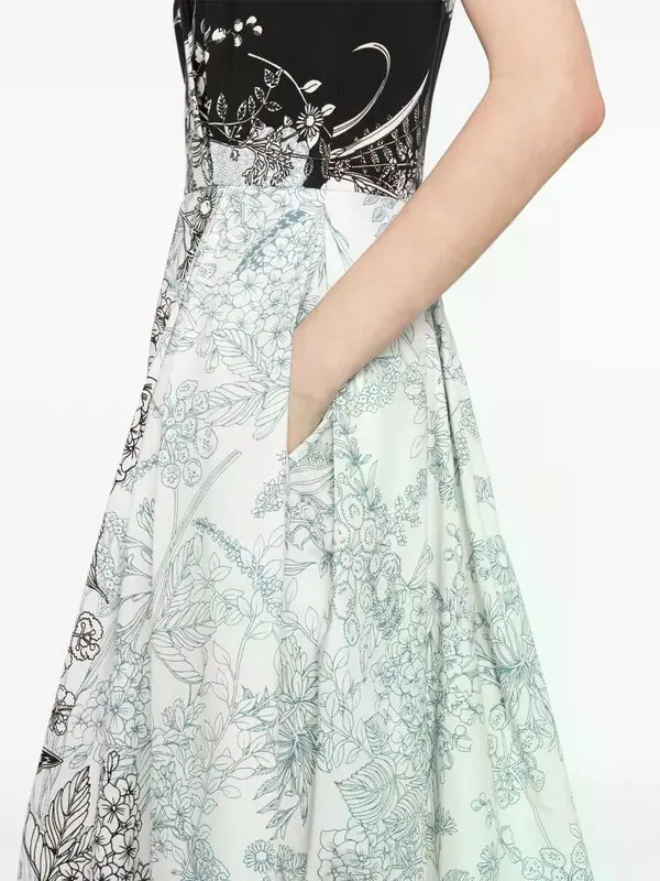Elie Saab Printed Cotton Dress