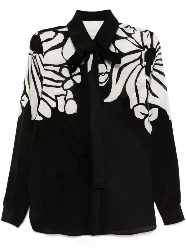 Elie Saab Printed Silk Shirt