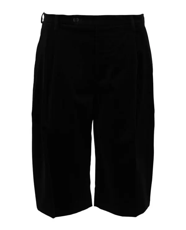 Gucci Velvet Pleat-front Shorts - Black