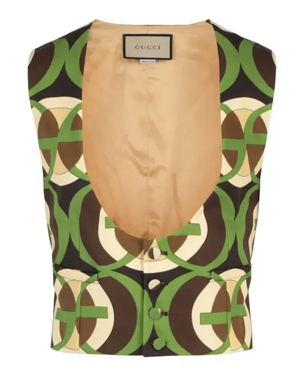 Gucci Patterned Vest - Green