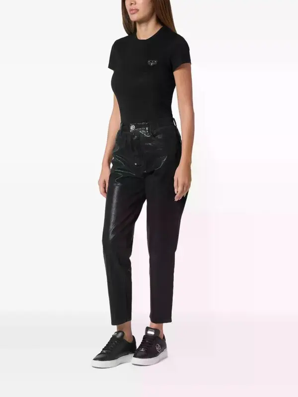 Philipp Plein Coated-finish Trousers