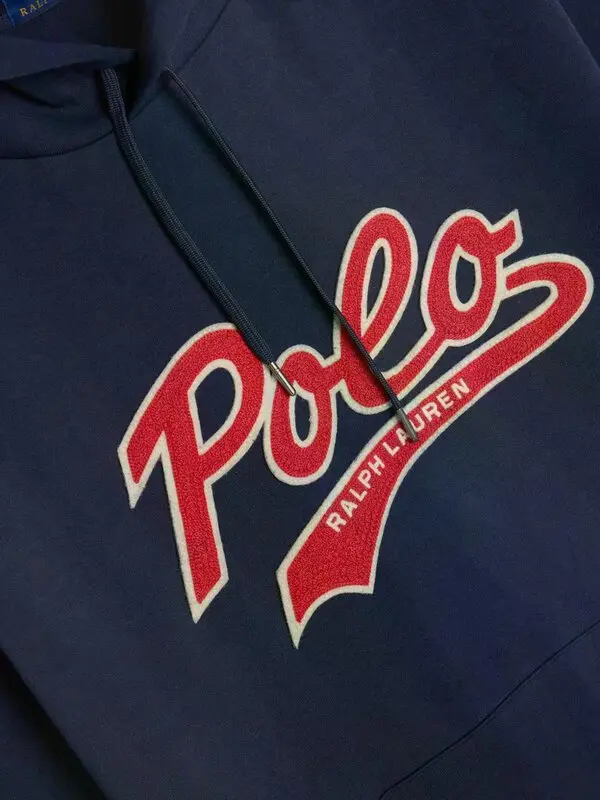 Ralph Lauren Double-knit Logo Hoodie - Blue