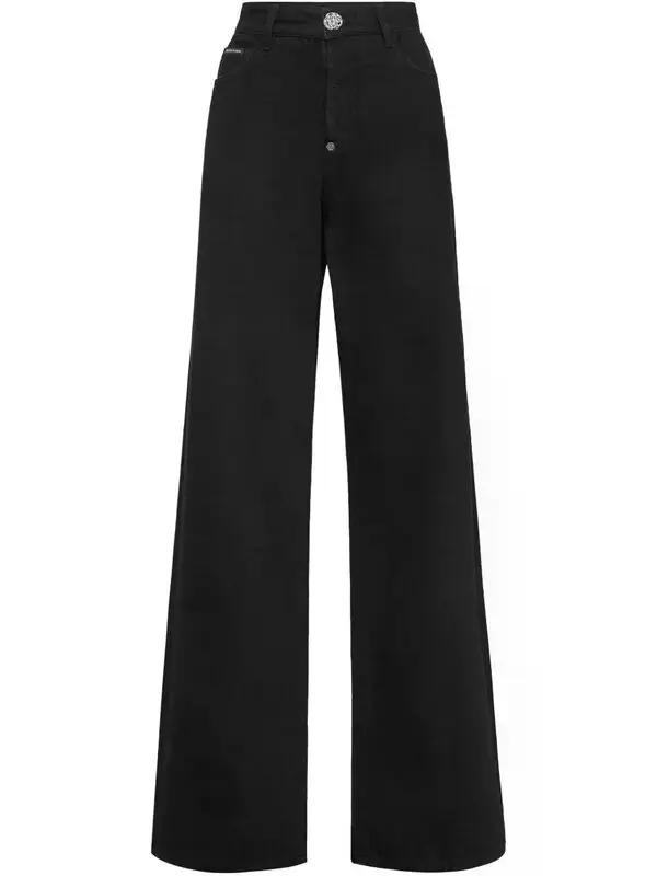 Philipp Plein Wide-leg Jeans - Black
