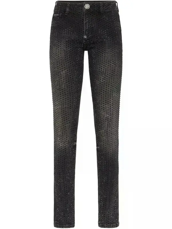 Philipp Plein Crystal-embellished Jeans