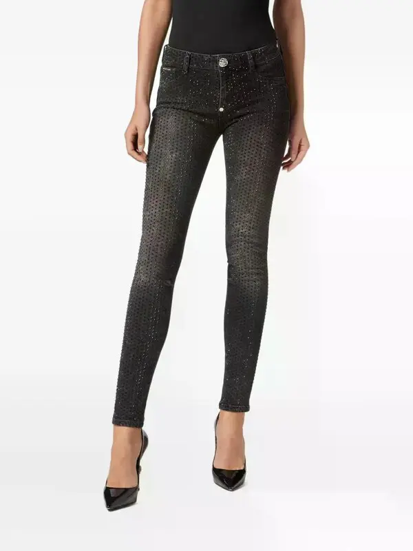 Philipp Plein Crystal-embellished Jeans