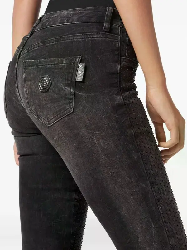 Philipp Plein Crystal-embellished Jeans