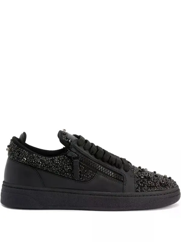 GIUSEPPE ZANOTTI Double-zip Low-top Sneakers - Black