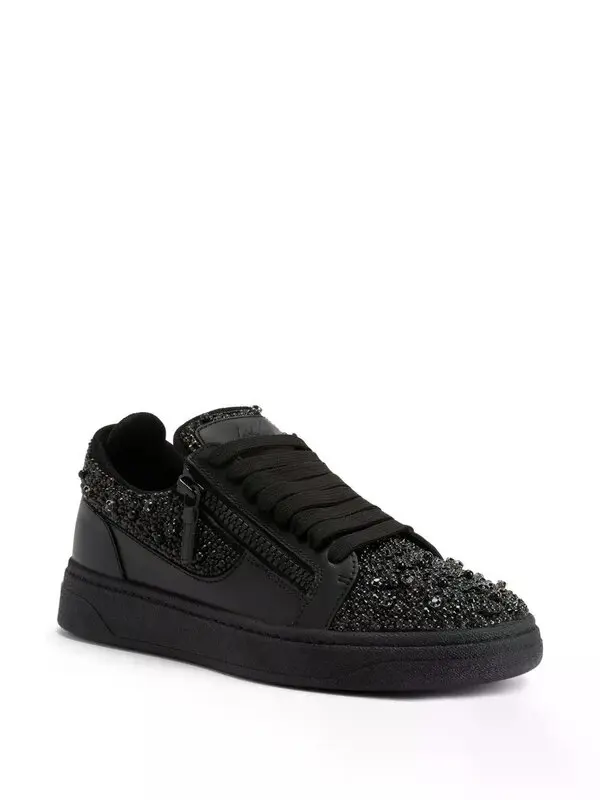GIUSEPPE ZANOTTI Double-zip Low-top Sneakers - Black
