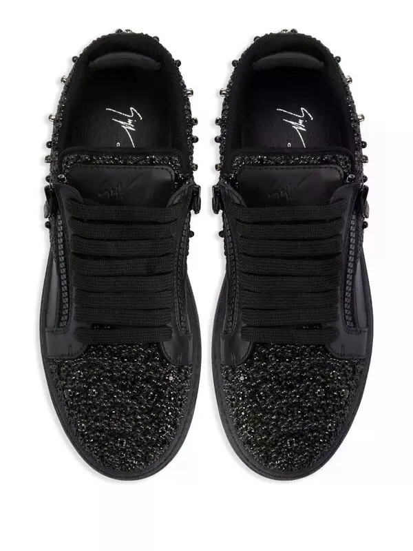 GIUSEPPE ZANOTTI Double-zip Low-top Sneakers - Black
